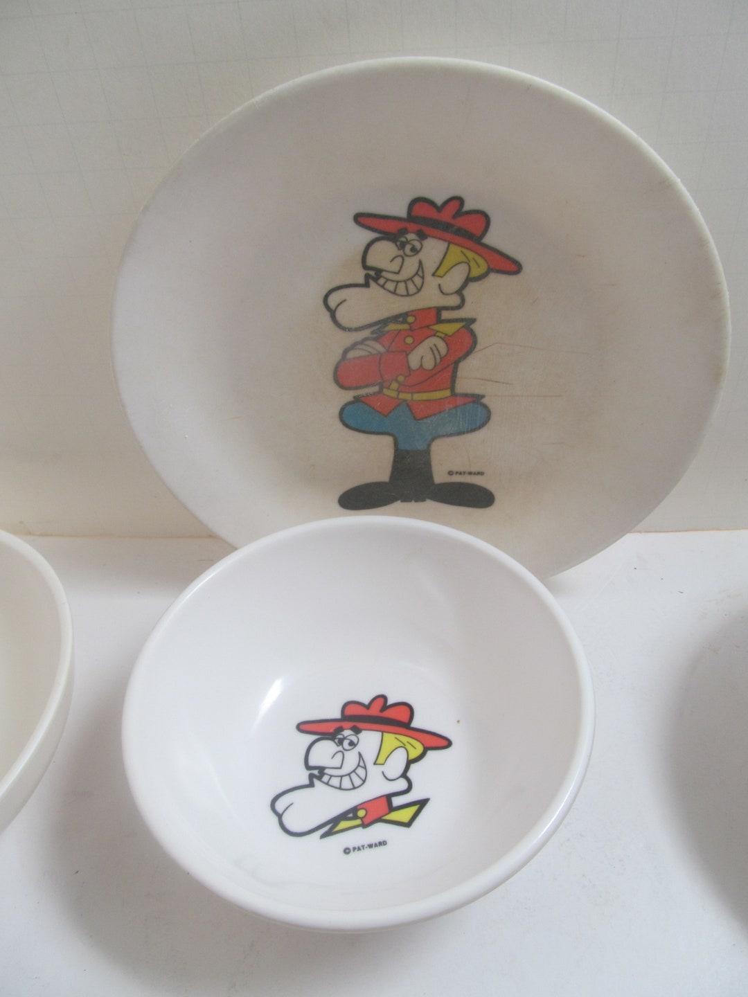 Dudley Do Right Childrens Dishes Pat Ward Arrow Head Envoy Cartoon ...