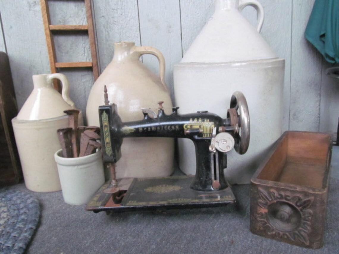 Seamstress Ornamental Antique Sewing Machine Seamstress Sewing Machine ...