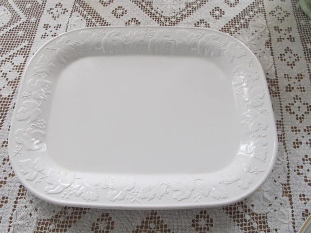 Corning Ivy Pattern Corning Ivy Leaf Leaves Corning Replacement China Platters Large Serving ...