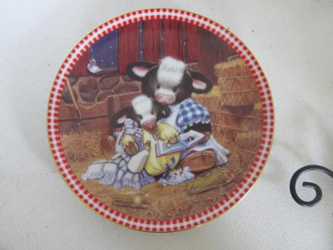 The Hamilton Collection Cow Plate Collectors Plate Pasture Bedtime Home ...