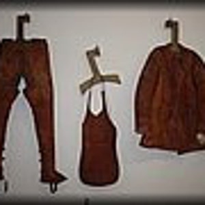 Salesman Sample Brown Leather Jacket and Chaps Brown Leather Chaps ...