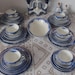 Stunning Flow Blue Dinnerware Set Large Flow Blue Set Grindley Idris ...
