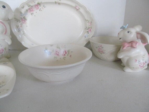 Pfaltzgraff Tea Rose Pattern Bowl Large Serving Bowl From - Etsy