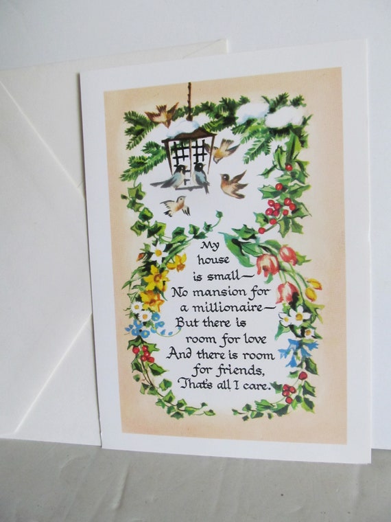 Welcome New Home Cards Vintage Friendship Card With Envelope | Etsy