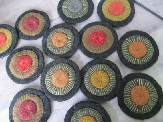 Primitive Penny Rugs