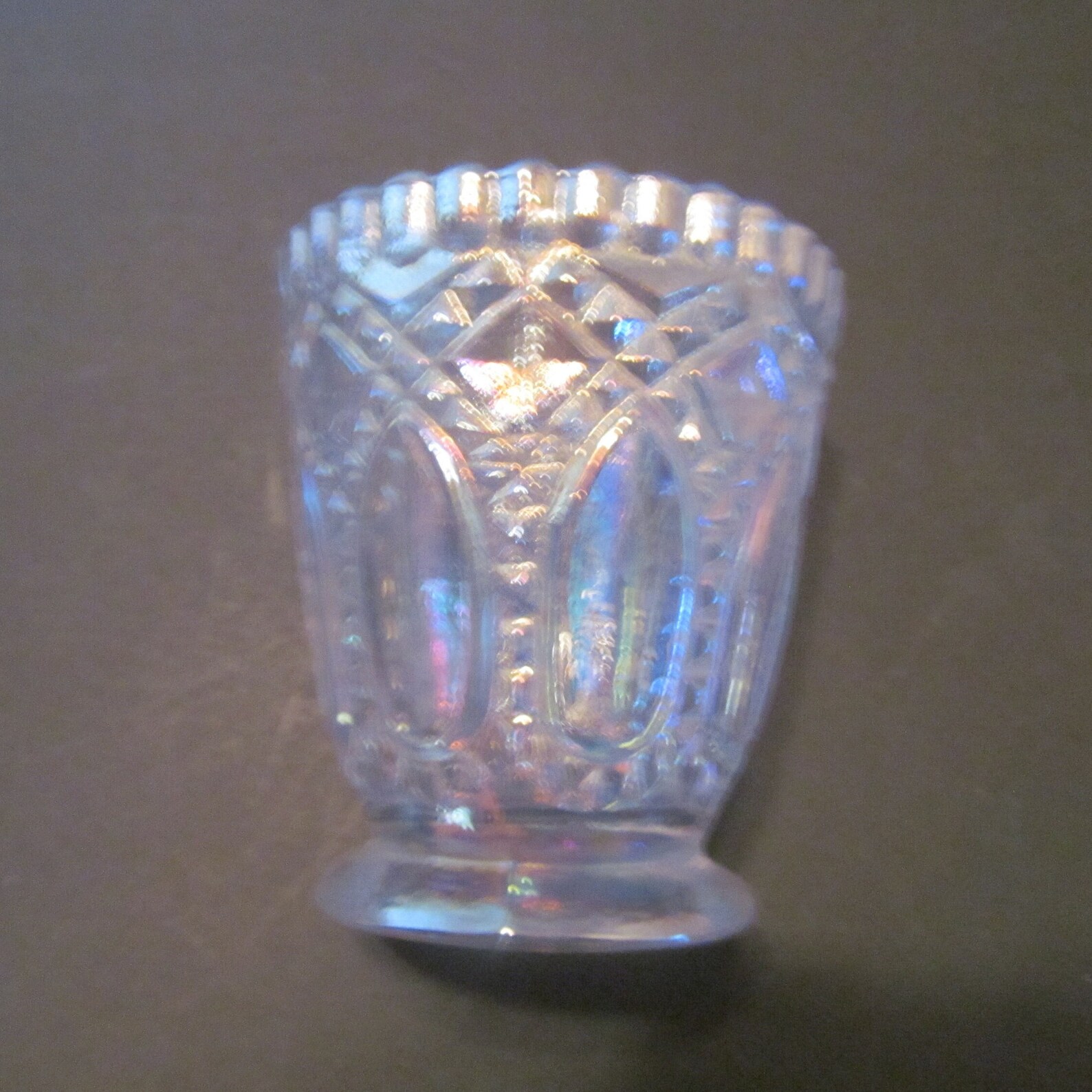 Iridescent Carnival Glass Toothpick Holders Votive Candle | Etsy