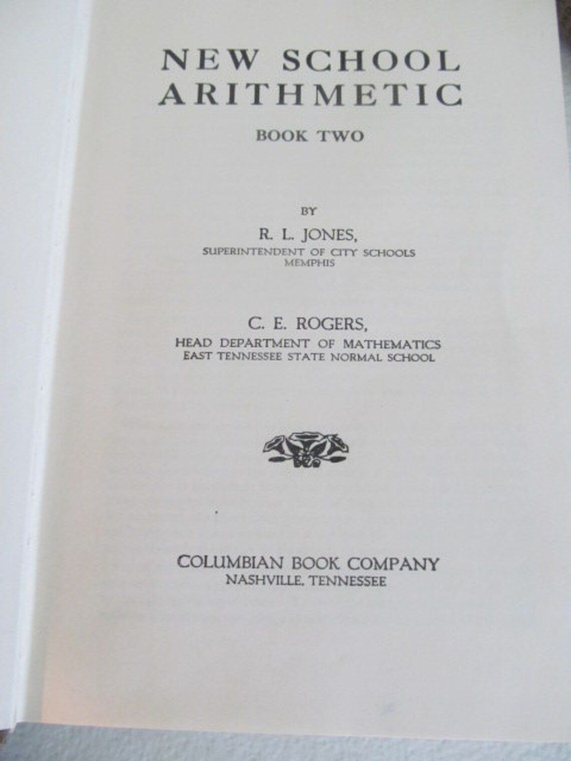 New School Arithmetic Book II by Jones & Rogers 1924 Hard | Etsy