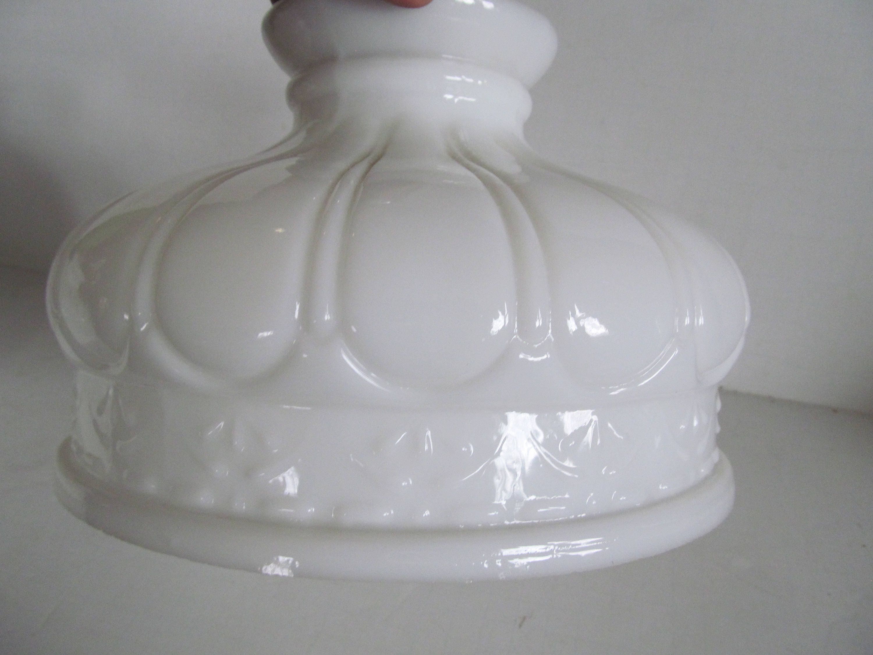 Art Deco Glass Lamp Shades Pure White Lamp Shade Ceiling Lamp | Etsy