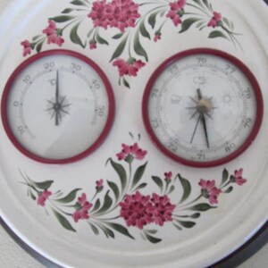 Porcelain Table Top Thermometer Weather Barometer Office Desk Decor ...