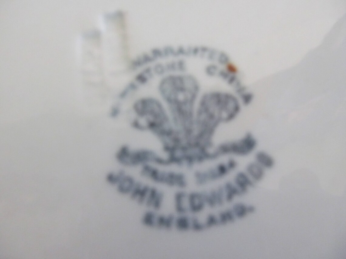 1883 John Edwards England White Ironstone Bowl Antique China | Etsy