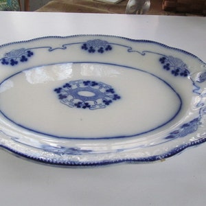 Grindley Lorne Flow Blue Platter Serving Platter Shamrock Platters Blue ...