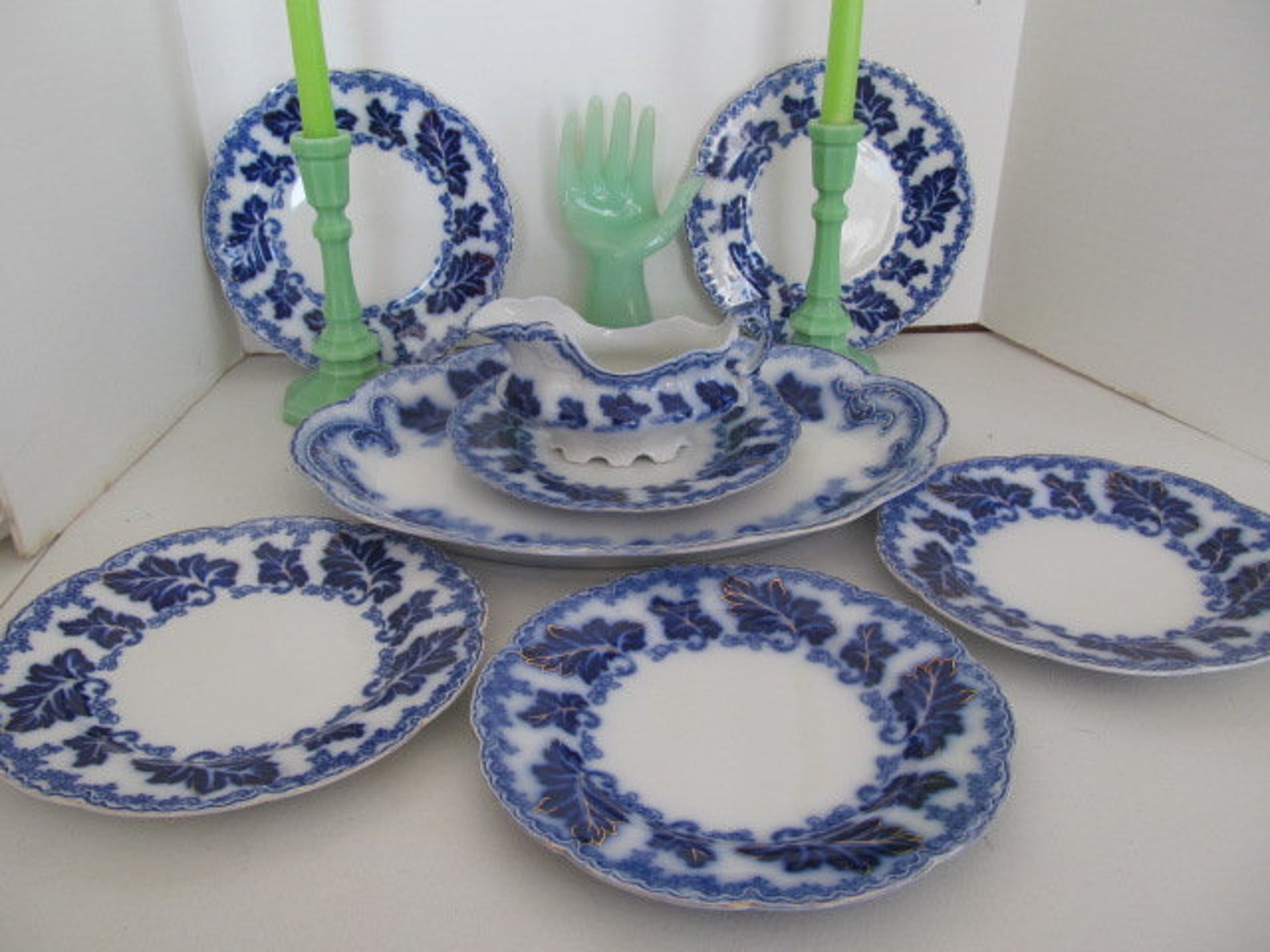 Antique Flow Blue Gravy Boat Flow Blue China Johnson Bros - Etsy