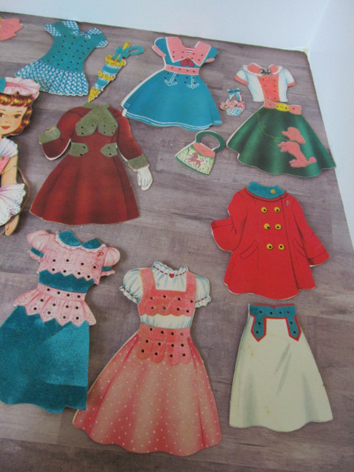 Vintage Paper Dolls and Costumes Pixie Elf Clothing Flocked - Etsy