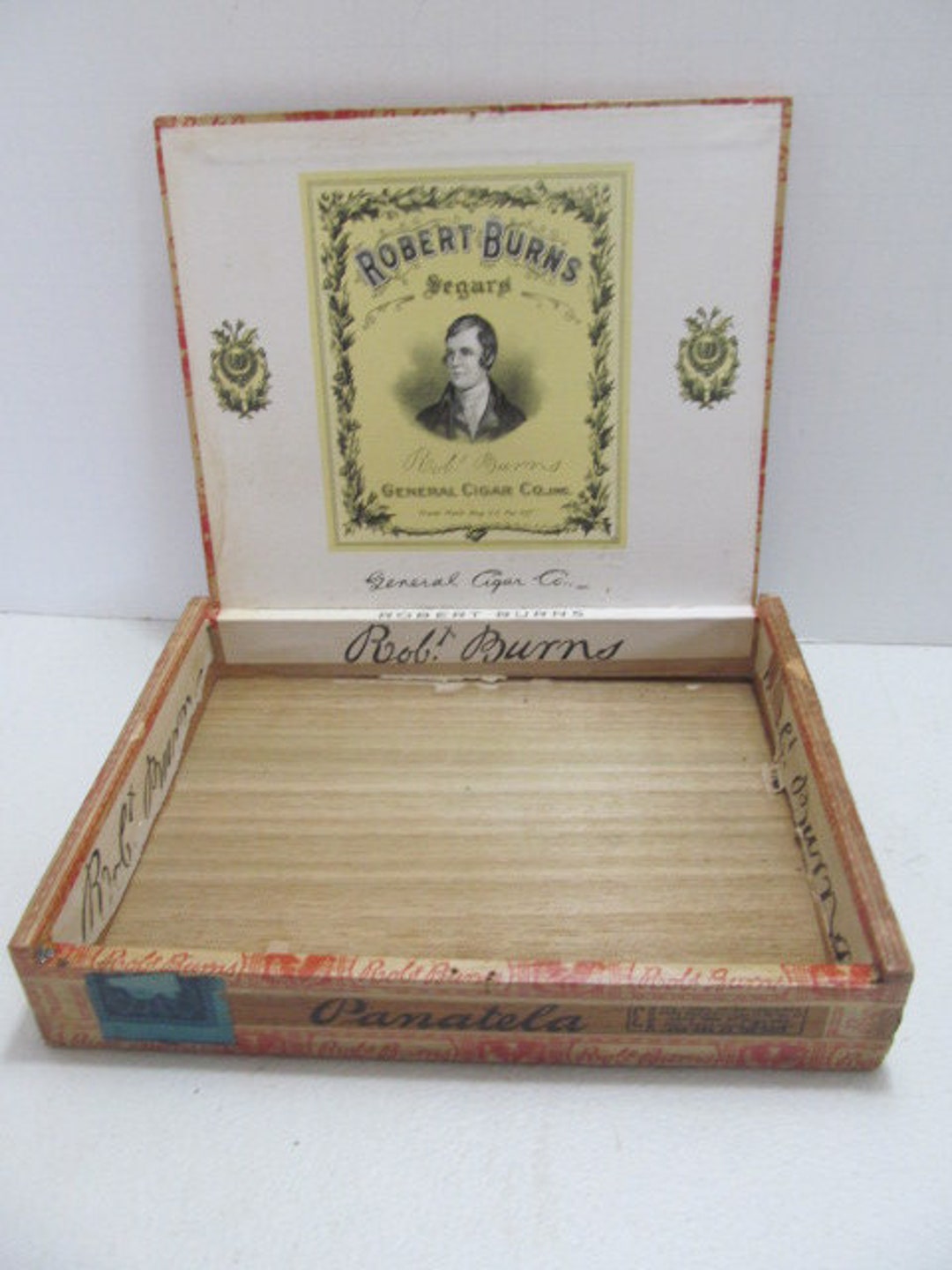 General Cigar Co. Cigar Box, Wooden Cigar Box, Antique Cigar Boxes ...