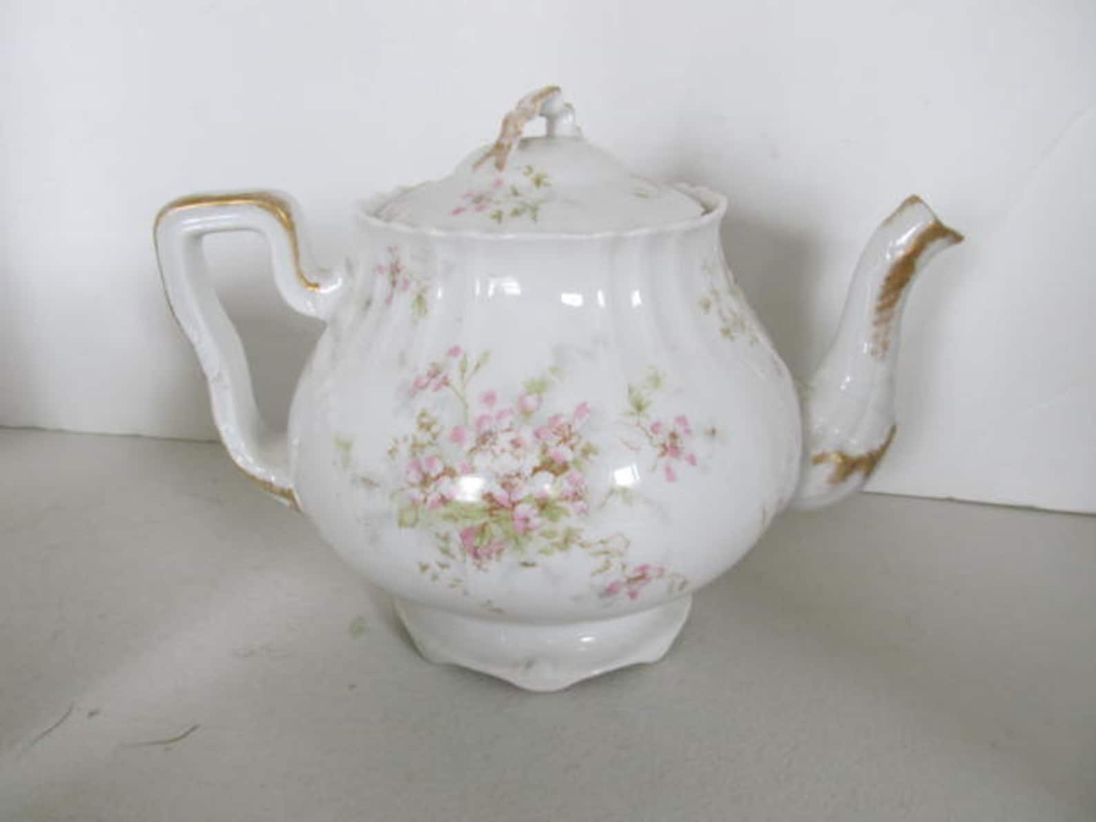 Theodore Haviland Limoges Teapot Set Pink Roses Limoges Platters ...