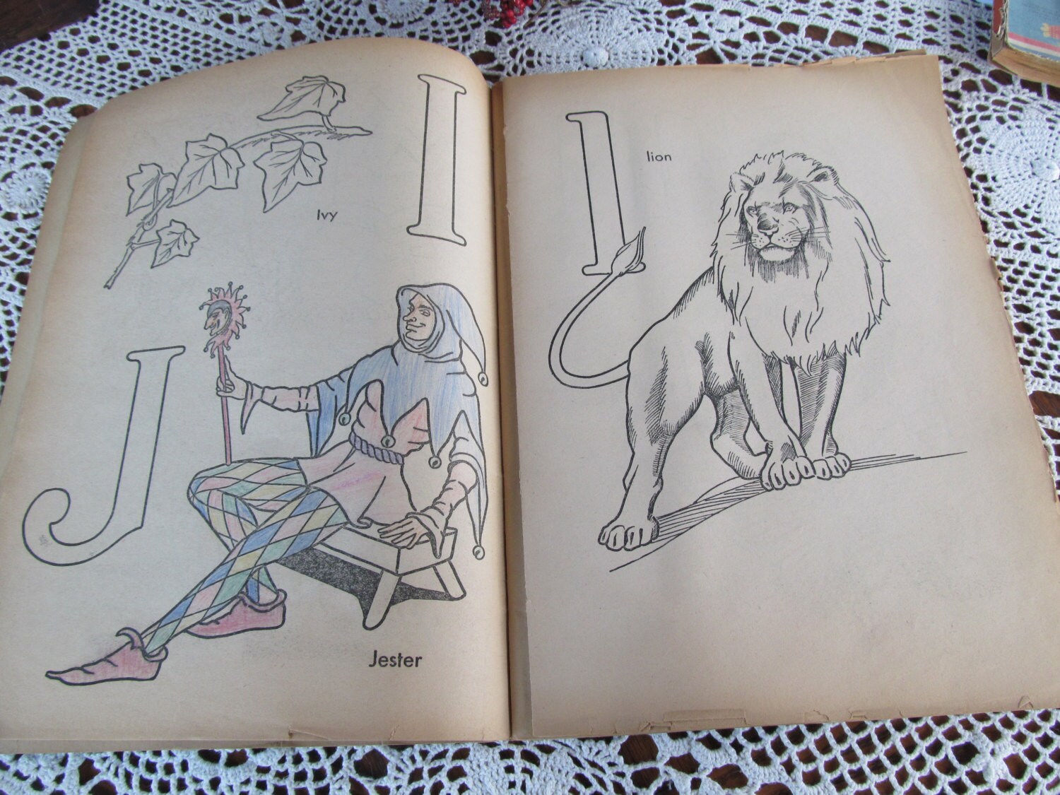 SALE 1940s Large ABC Color Book Antique Midcentury Childrens | Etsy