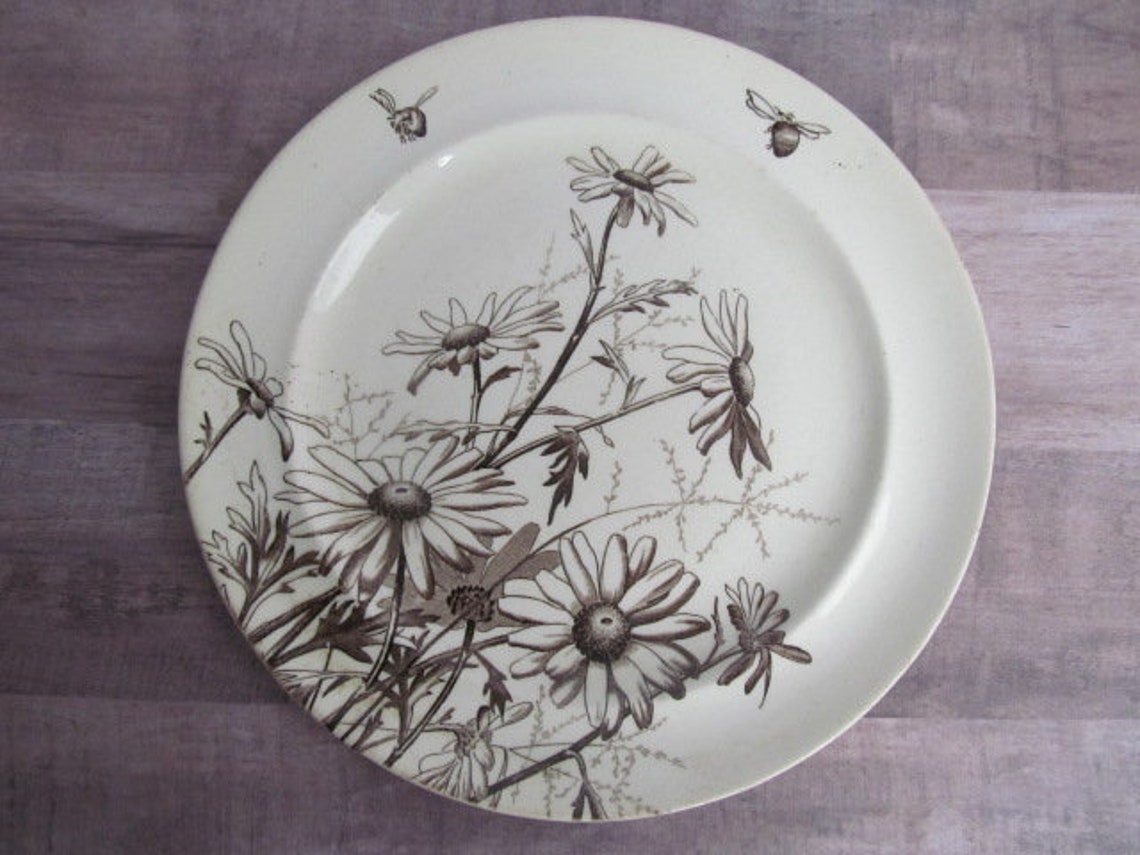 Bumble Bees Daiseys Flies 1800s Victorian Aesthetic Movement | Etsy