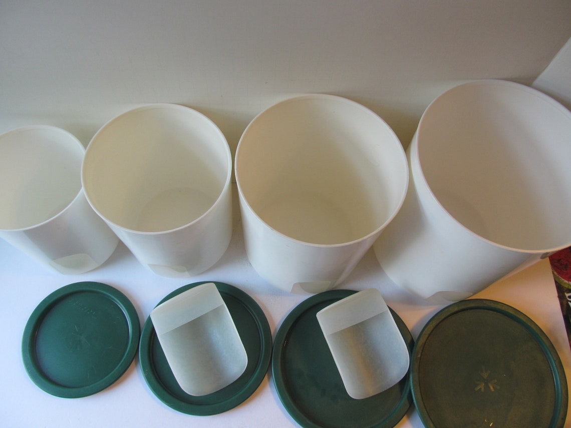 10 Pc Tupperware Canister Jars 1970's Vintage Tupperware - Etsy