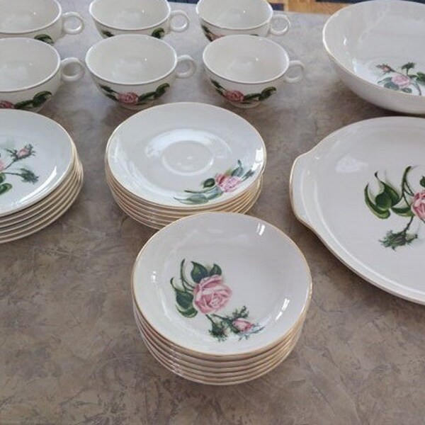 Rose Pattern China - Etsy
