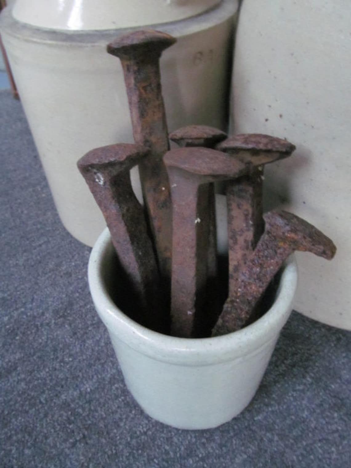 Antique Cast Iron Railroad Spikes Victorian Salvage Metal Antique ...