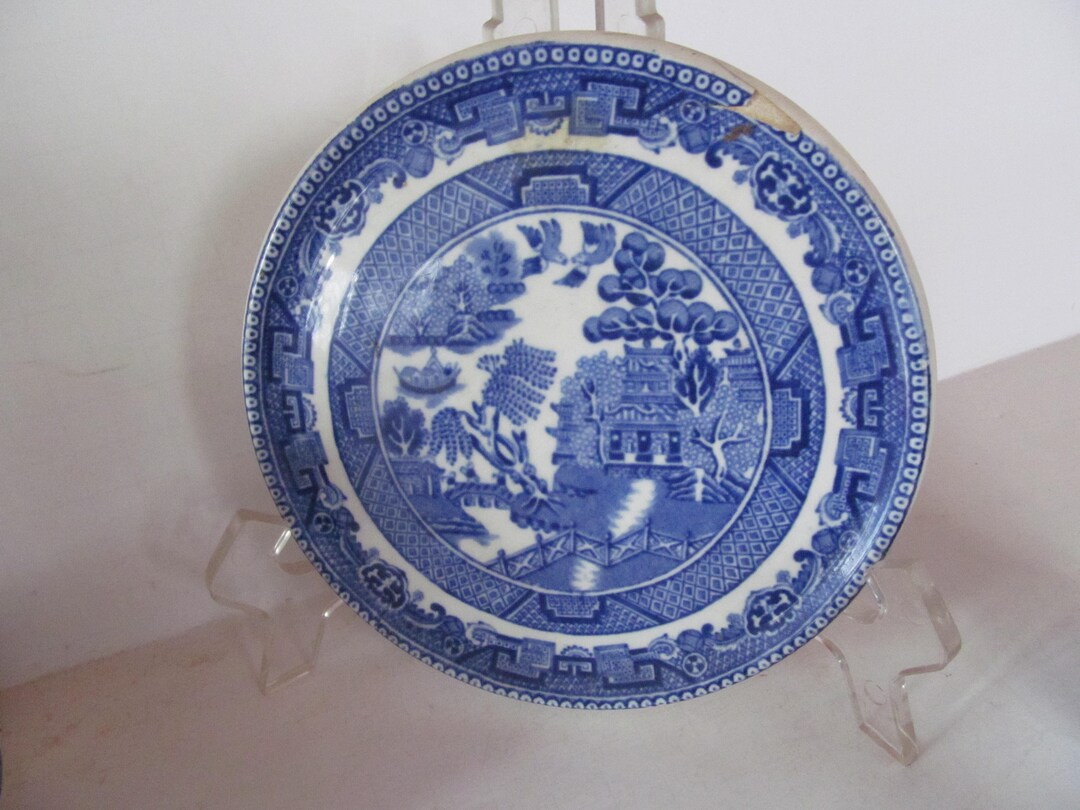 Blue Willow Tea Tile Blue Willow Plates Blue and White Plates Willow ...