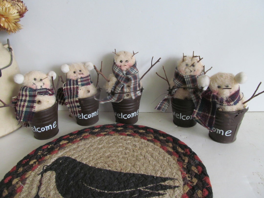 Welcome Primitives Primitive Decor WELCOME Rusty Bucket - Etsy