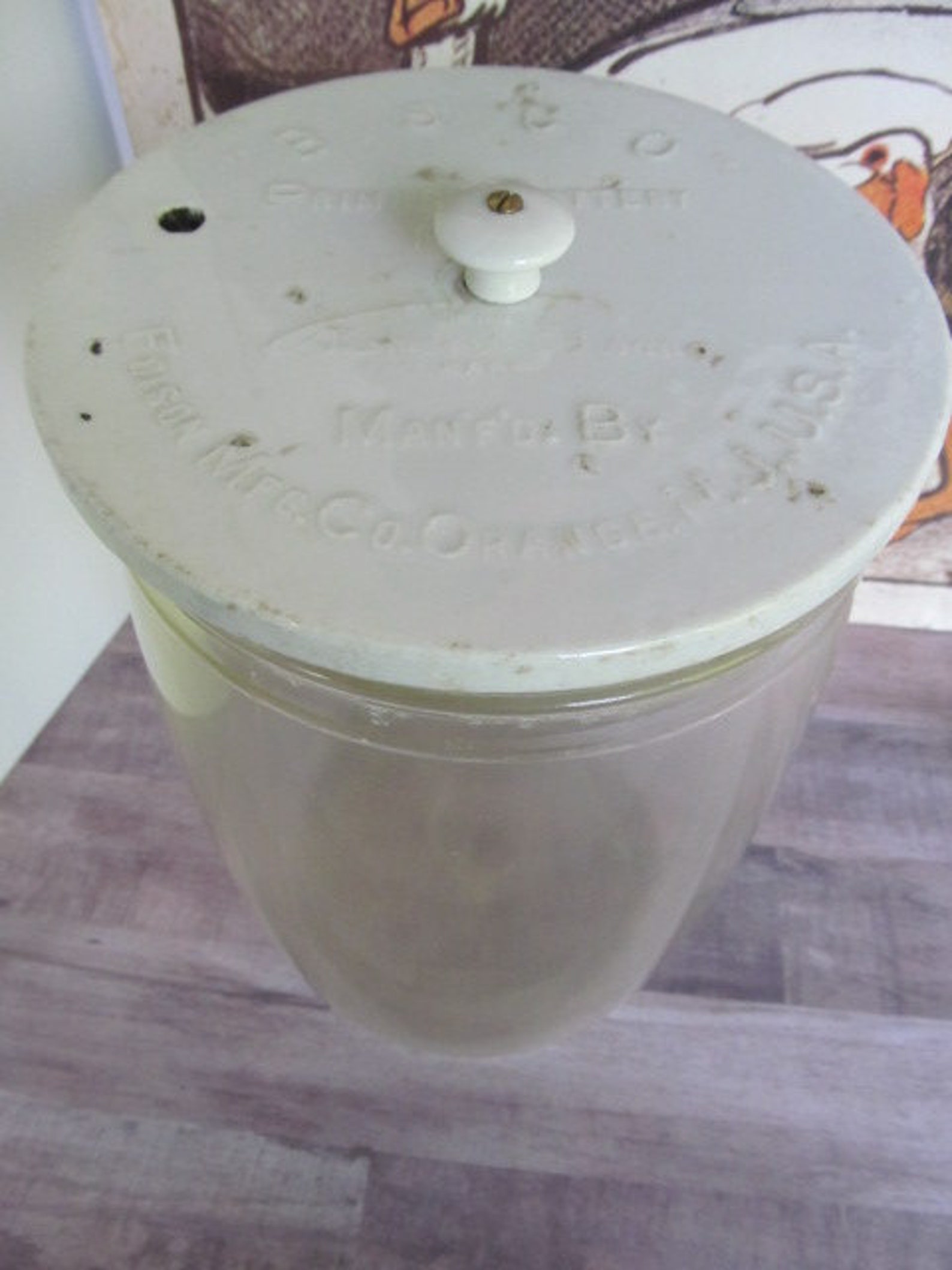 Thomas Edison Battery Glass B S C O Thomas A Edison Barrel Shaped Glass ...