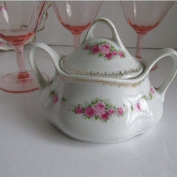Antique Bavaria Germany Rose Sugar and Creamer - Etsy