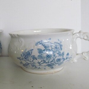 Lt Blue Chamber Pot and Slop Bucket Wheeling Pottery Chamber Pot ...