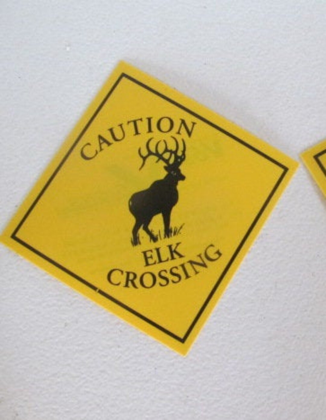 Hunting Cabin Decor Caution Sign Elk Crossing Sign for the Hunter Gifts ...