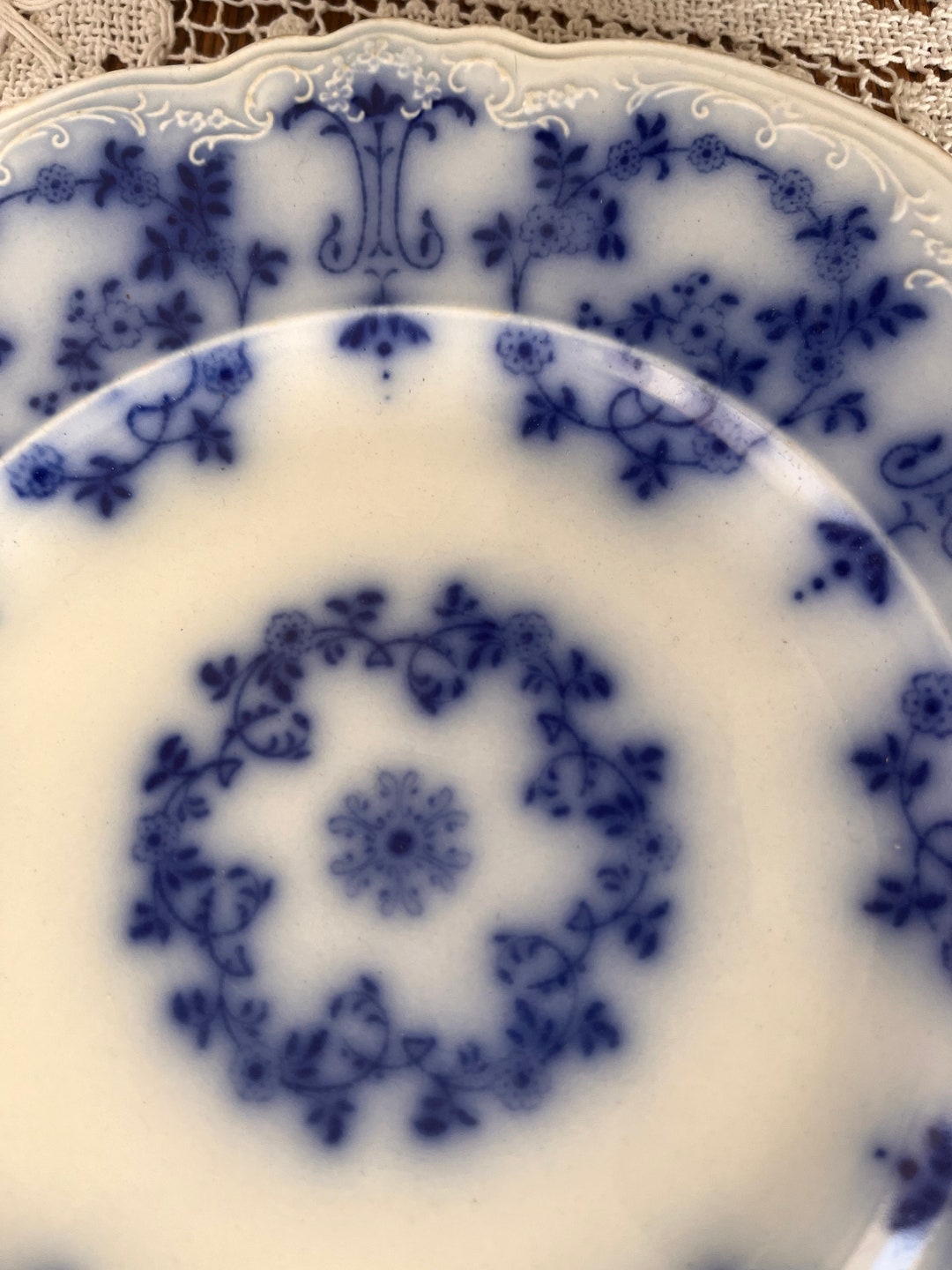 Rare Flow Blue the Holland Pattern Alfred Meakin Flow Blue China Plate ...