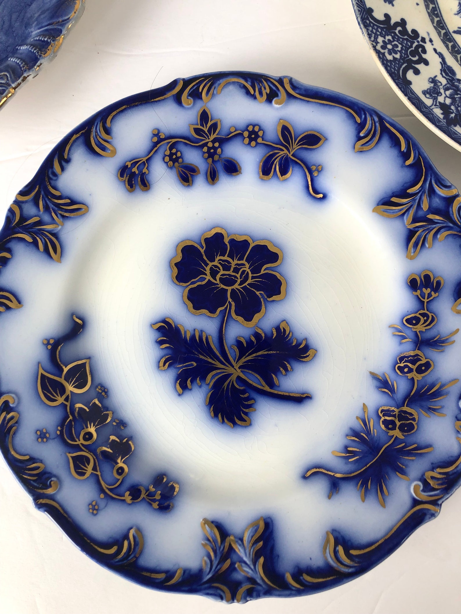 Stunning Flow Blue Plates for Walls Flow Blue Dinner Plates - Etsy