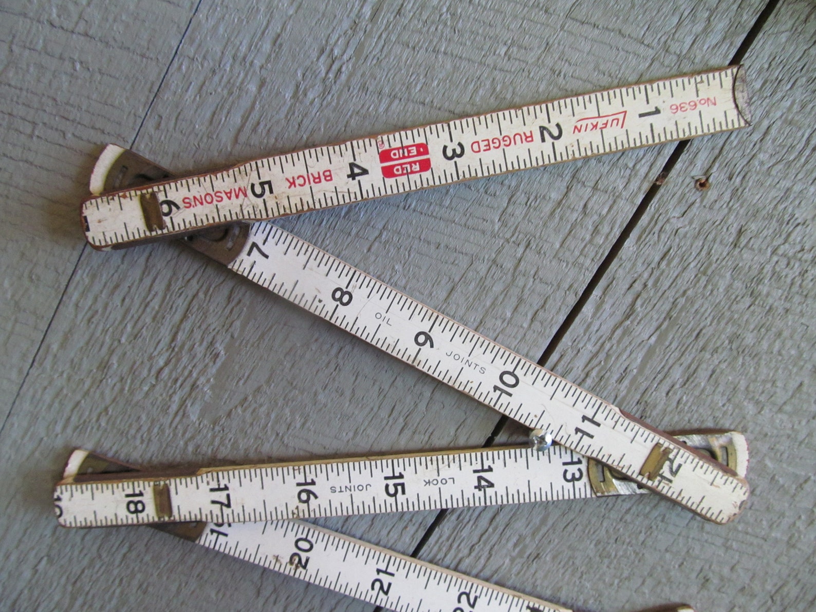 Tools Brick Masons Primitive Wooden Folding Ruler Farmhouse - Etsy