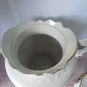 Slop Bucket Wheeling Pottery Chamber Pot Antique Chamber Pot Slop Pot ...