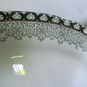 Antique Farmhouse Table Decor Green Transferware Platter Waldorf Mercer ...
