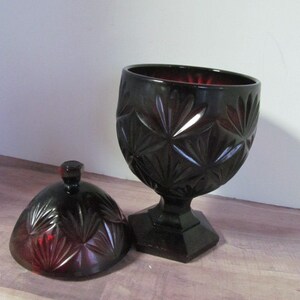 Ruby Glass Candy Dish Lidded Avon Egg Shaped Candy Dish - Etsy