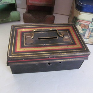 Tin Coin Bank Savings Bank Vintage Tin Bank Money Bank Coin Collecting ...