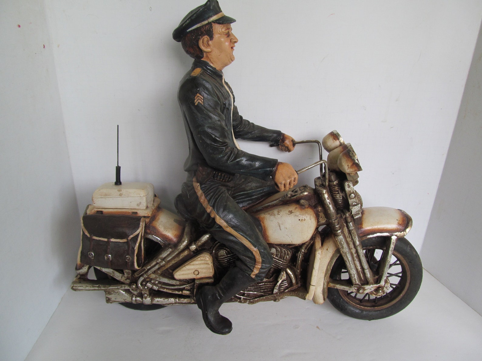 XL Large Policeman on Motorcycle Statue Motorcycle Police Man - Etsy