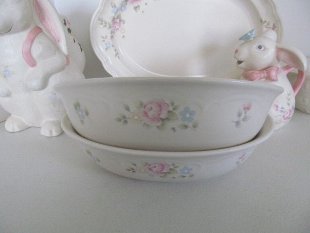 Pfaltzgraff Tea Rose Pattern Bowls Oval Dish From the Tea Rose Pattern ...