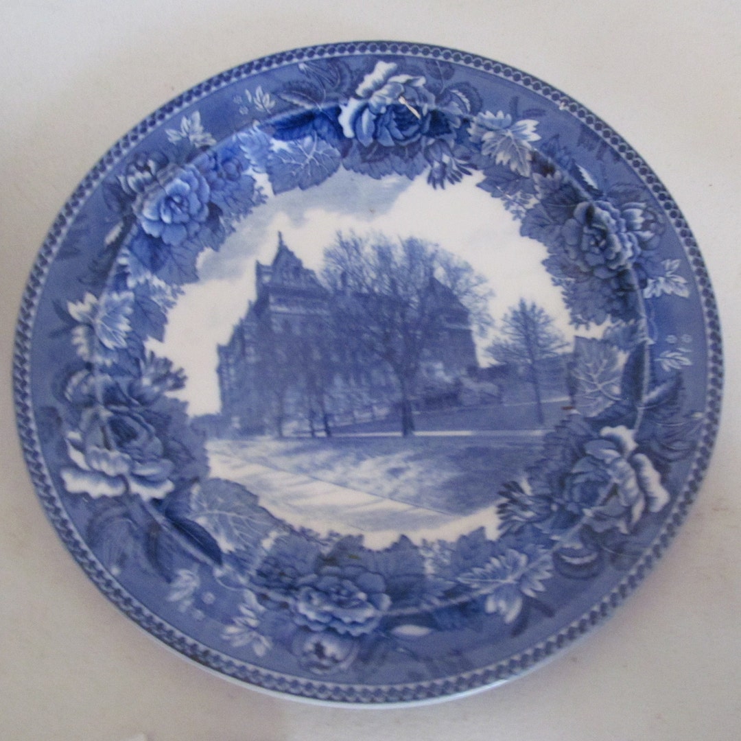 Blue Transferware Plates Cobalt Blue White Plate Blue Wedgwood China ...