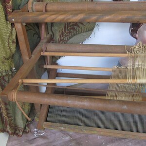Antique Table Top Weaving Loom, Antique Wooden Loom, Textile Loom ...