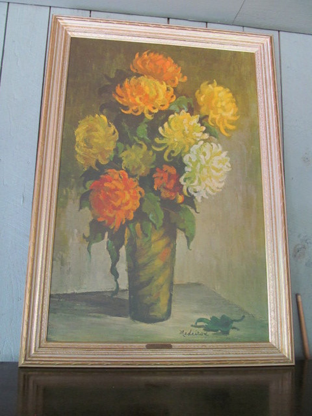 Fall Wall Decor Medeiros Painting Wood Frame 1960s Bohemian Wall Decor ...