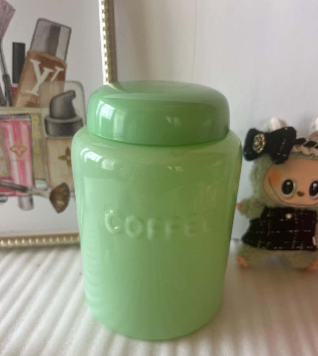 Lg Jadeite Coffee Canister Jadeite Green Glass Glassware Jadeite - Etsy