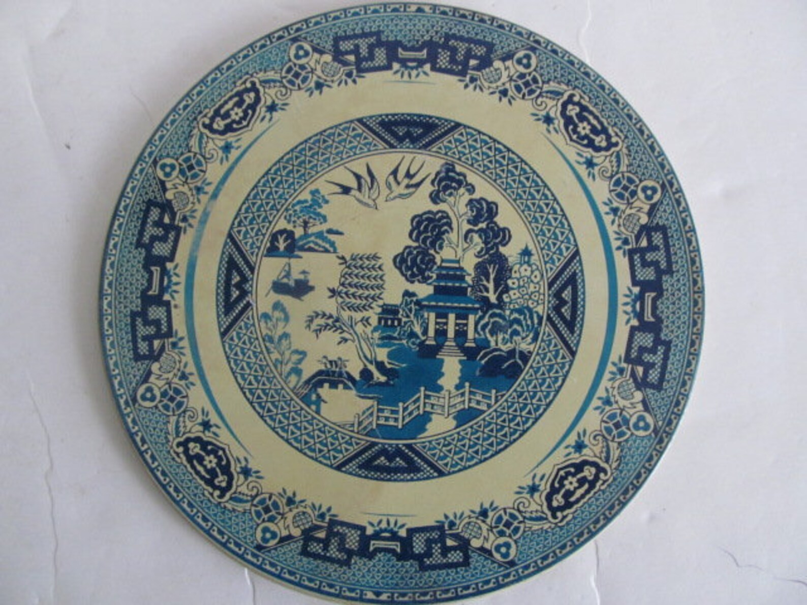 Blue Willow Tea Tiles Blue Willow Hot Plates Blue and White | Etsy