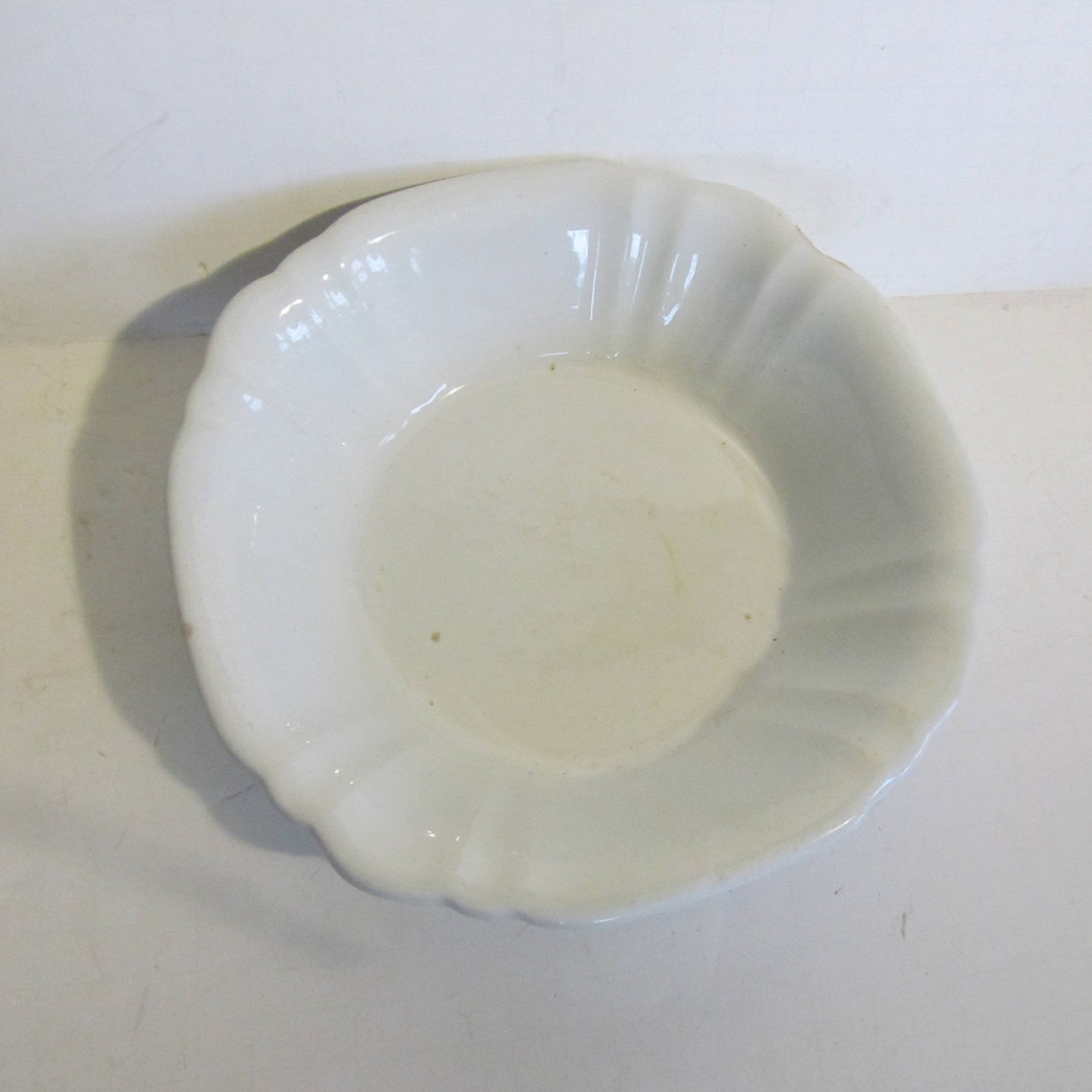 1883 John Edwards England White Ironstone Bowl Antique China | Etsy