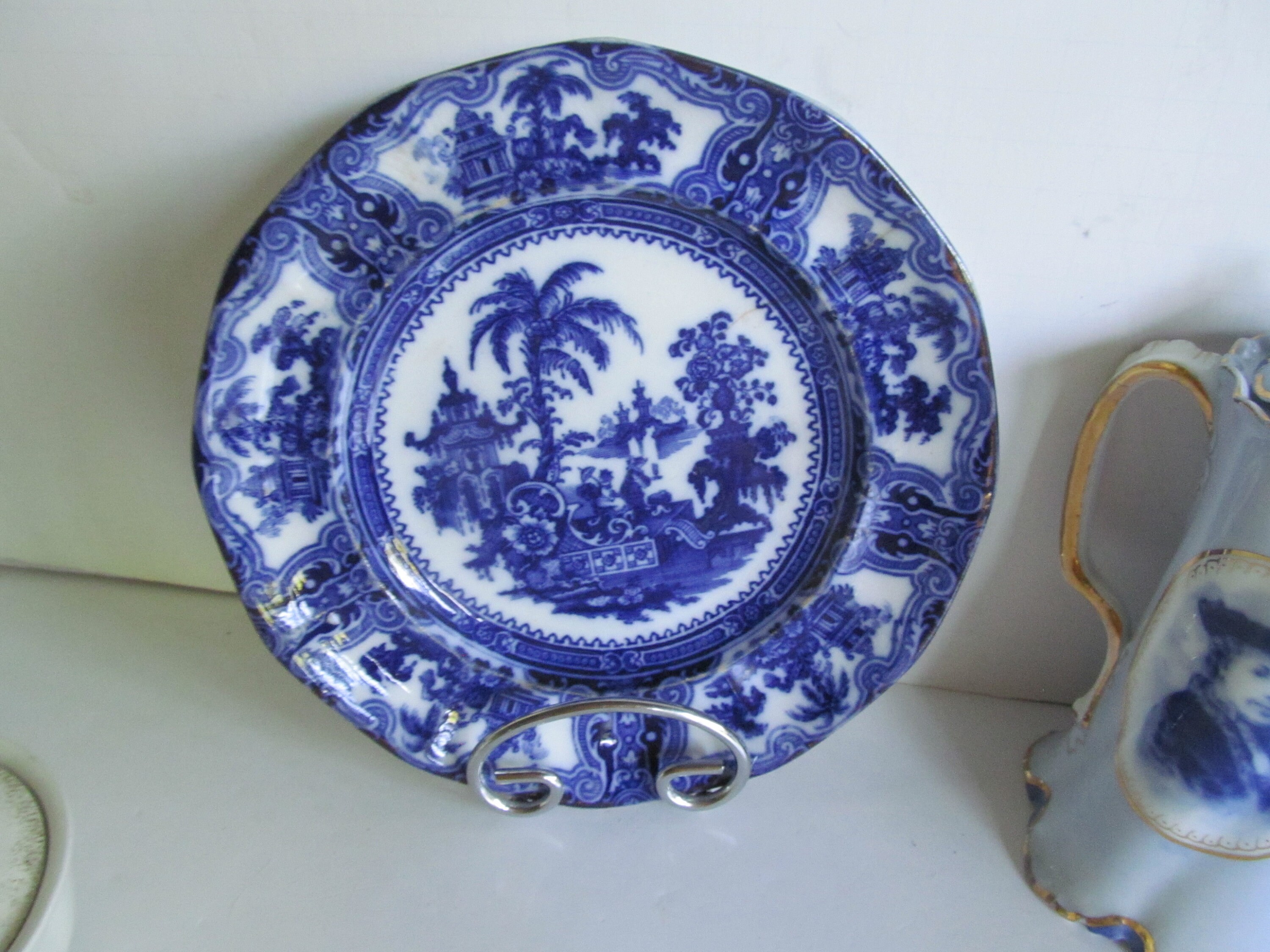 1879 Flow Blue Plates Kyber W Adams co England Flow Blue | Etsy