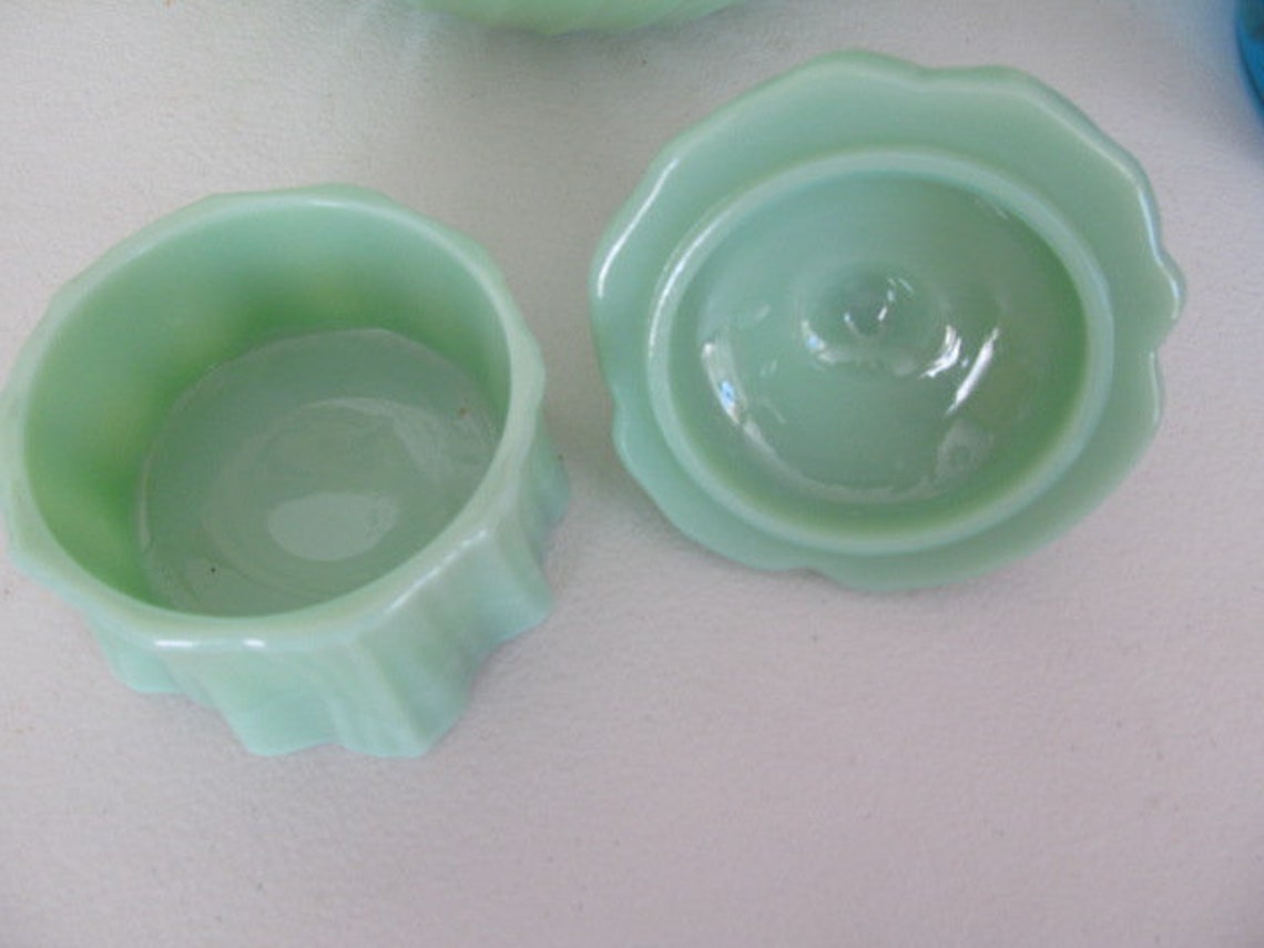 Moser Jadeite COLONIAL WOMAN Powder Jar Half Doll Powder Jar | Etsy