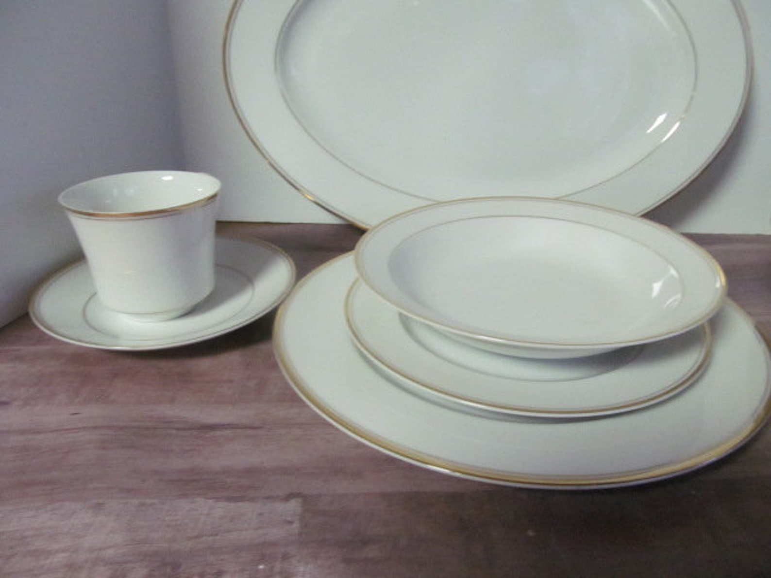 Replacement China Crown Empire Fine China Regent Pattern White With ...