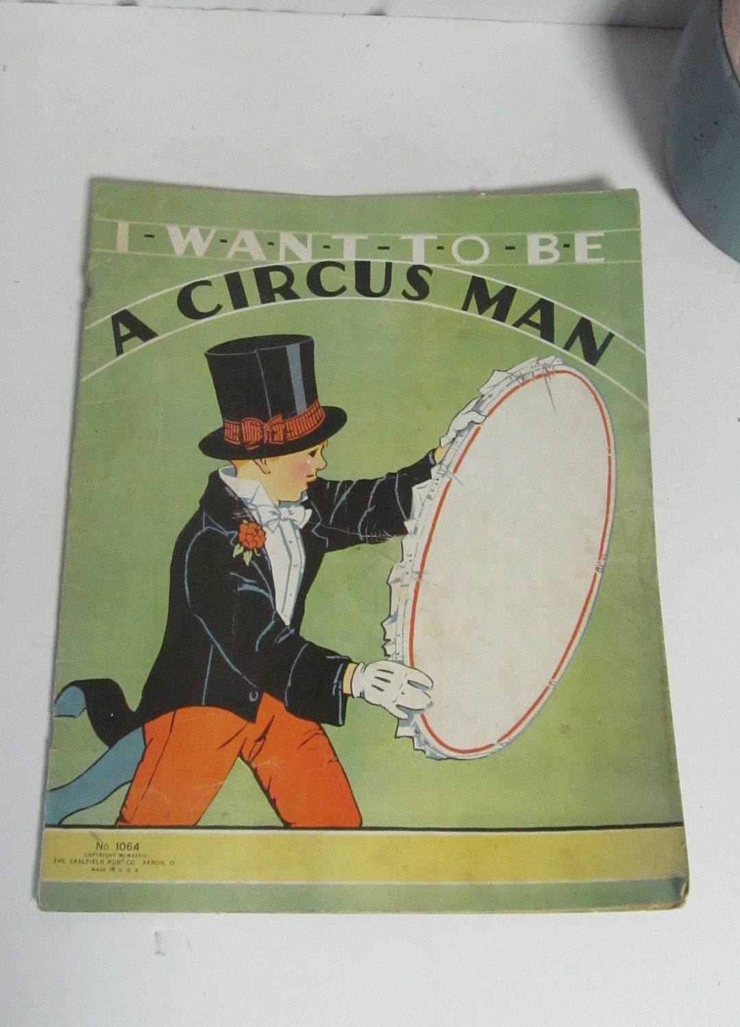 Vintage Circus Decor 1934 Children's Book, I Want to Be A Circus Man ...