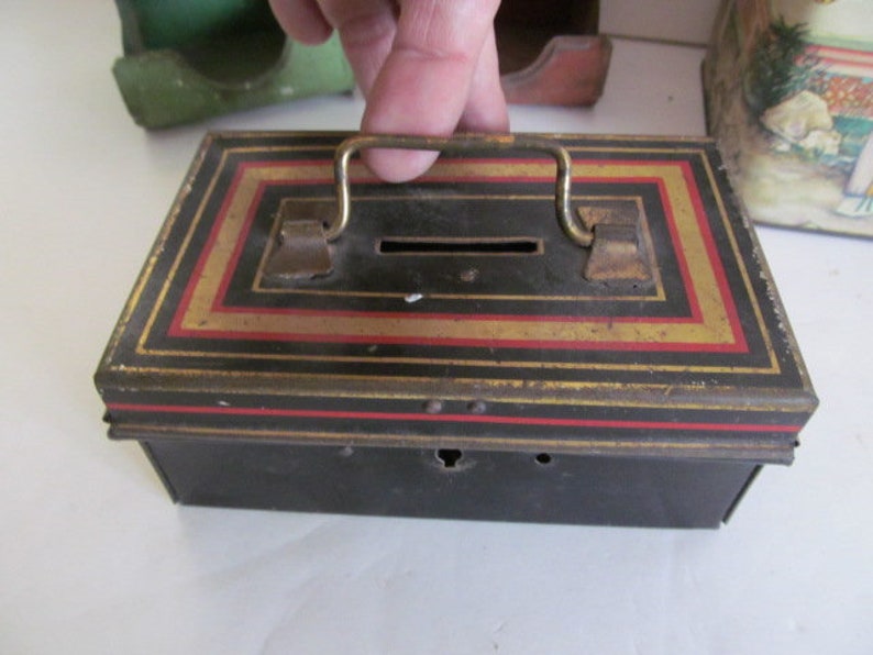 Tin Coin Bank Savings Bank Vintage Tin Bank Money Bank Coin | Etsy